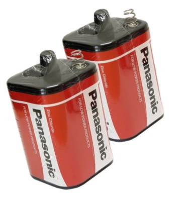 2 X 6 VOLT PANASONIC/ EVERD 6V BATTERY 996 PJ996 908 908S 4R25RZ/B ...