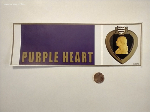 3X9" Decal Sticker PURPLE HEART | eBay