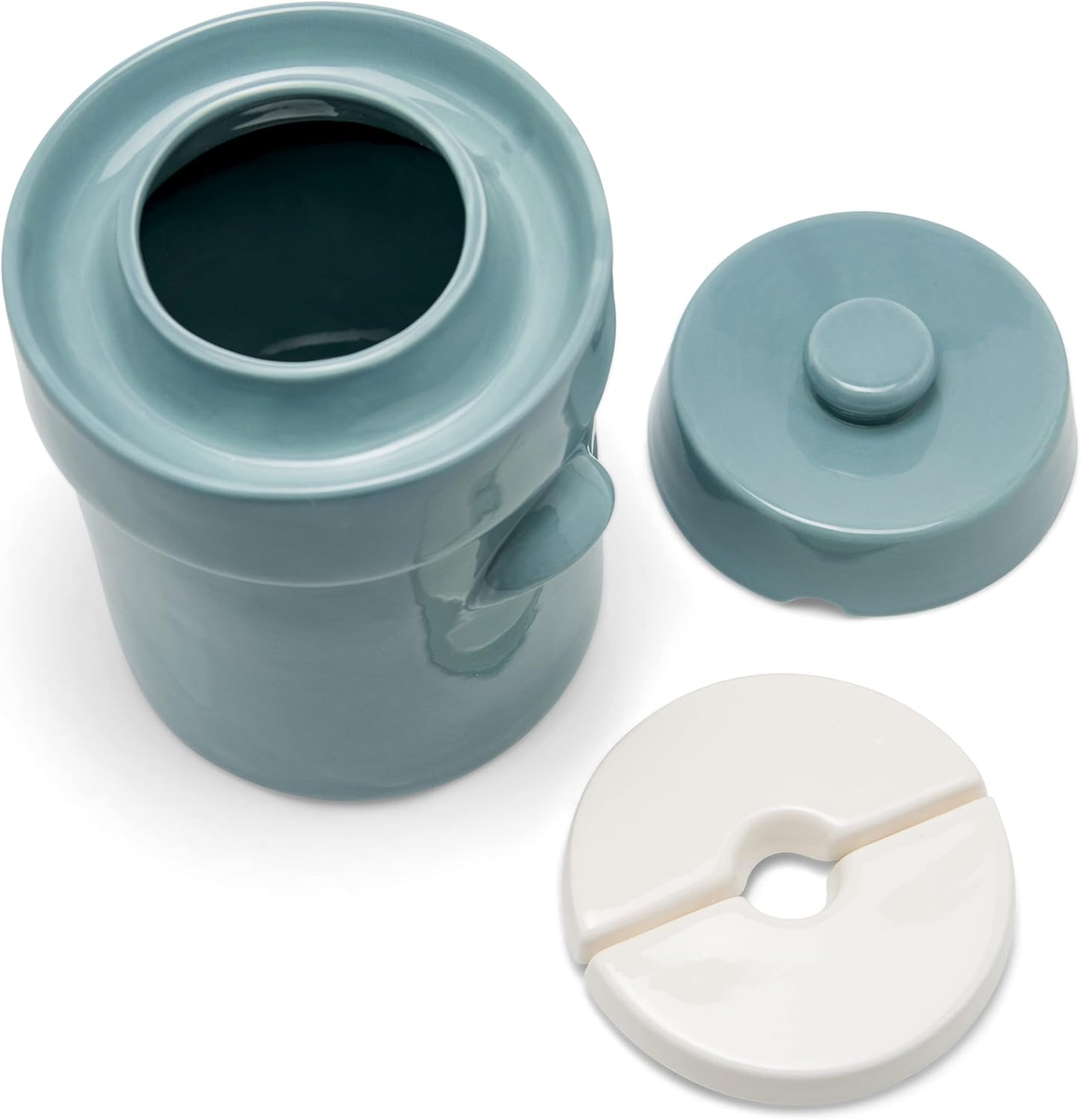 German Fermented Crock Weights 1/2 Gallon Ceramic Fermentation Crock ...