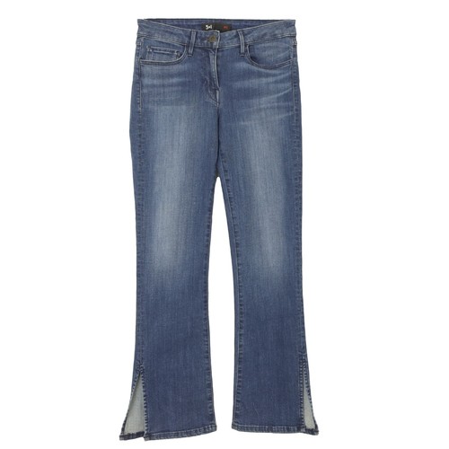 3x1 NYC Split Bell Kick Flare Jeans 25 Crop Low Rise Mica Med Wash ...