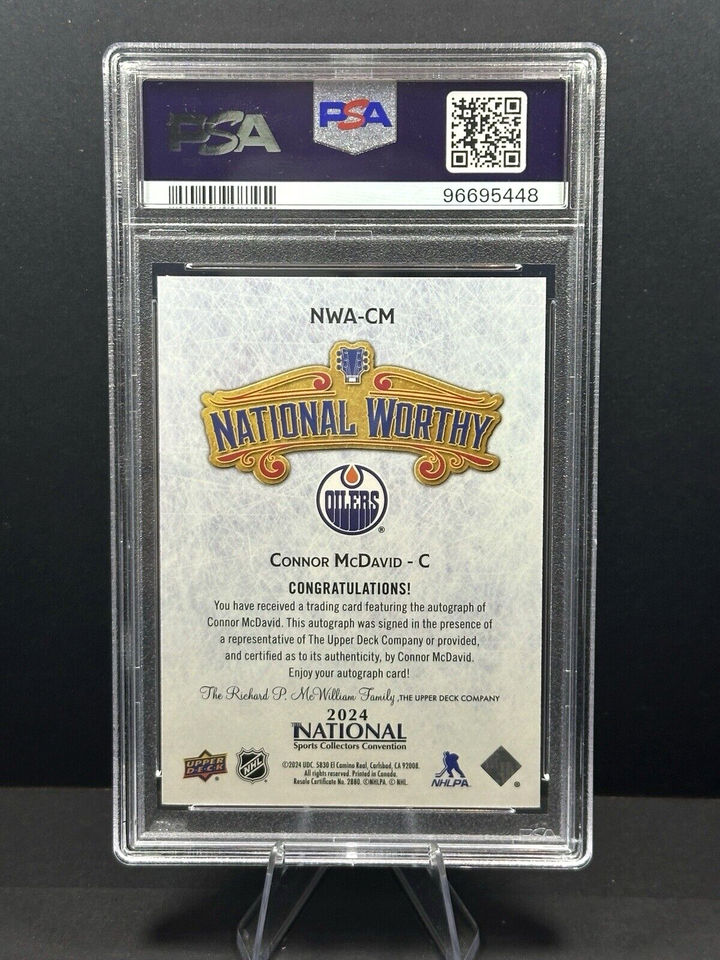 2024 Upper Deck NSCC Connor McDavid National Worthy Auto /30 PSA 10 POP ...