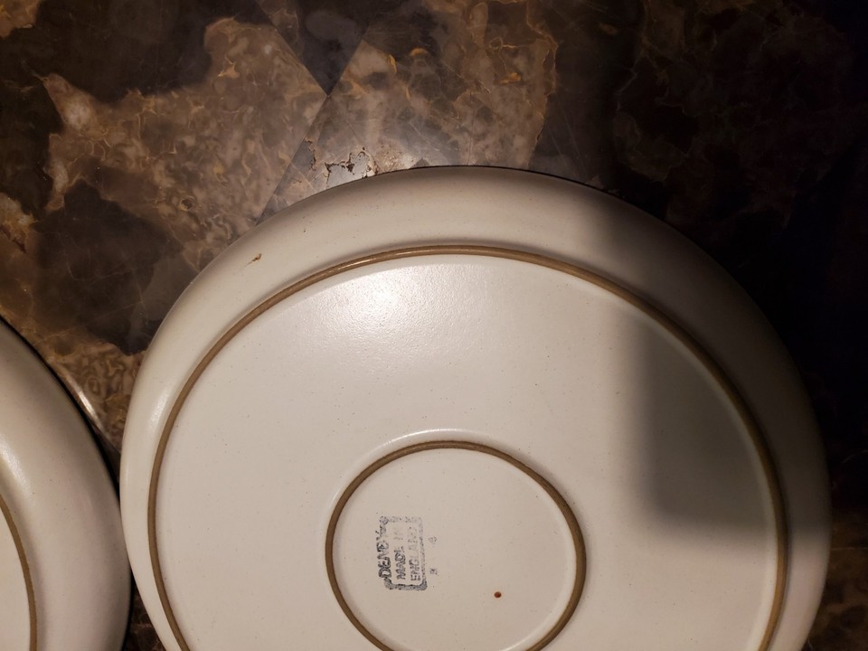 Set Of 2 Vintage Denby Gypsy Pattern 10" Stoneware Dinner Plates ...