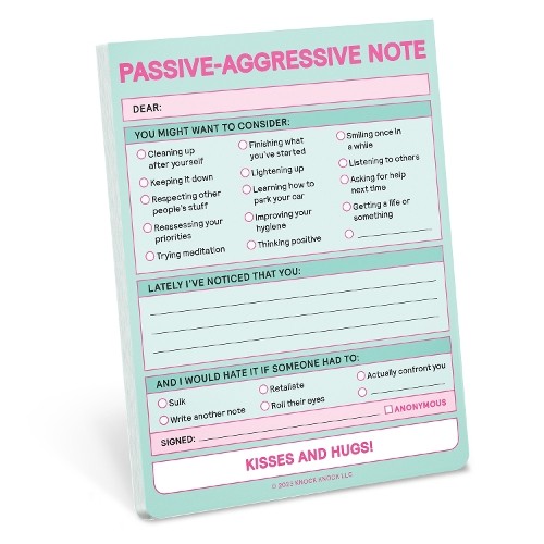 Knock Knock Knock Knock Passive Aggressive Nifty Note (Past (Other ...