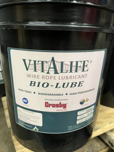 Vitalife 410 Bio Lube Wire Rope Lubricant 5 Gallon Pail Crosby 1039013 ...