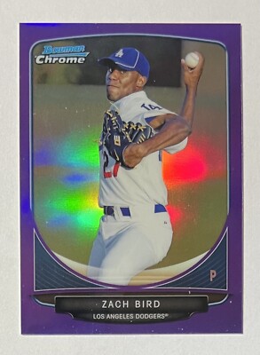 Zach Bird 2013 Topps Bowman Chrome Purple MINI REFRACTOR Card #82 - 5/5 ...