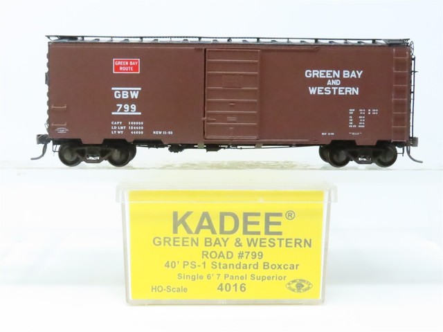 Kadee 4016 HO Scale 40' Ps-1 Boxcar Green Bay & Western GBW for sale ...