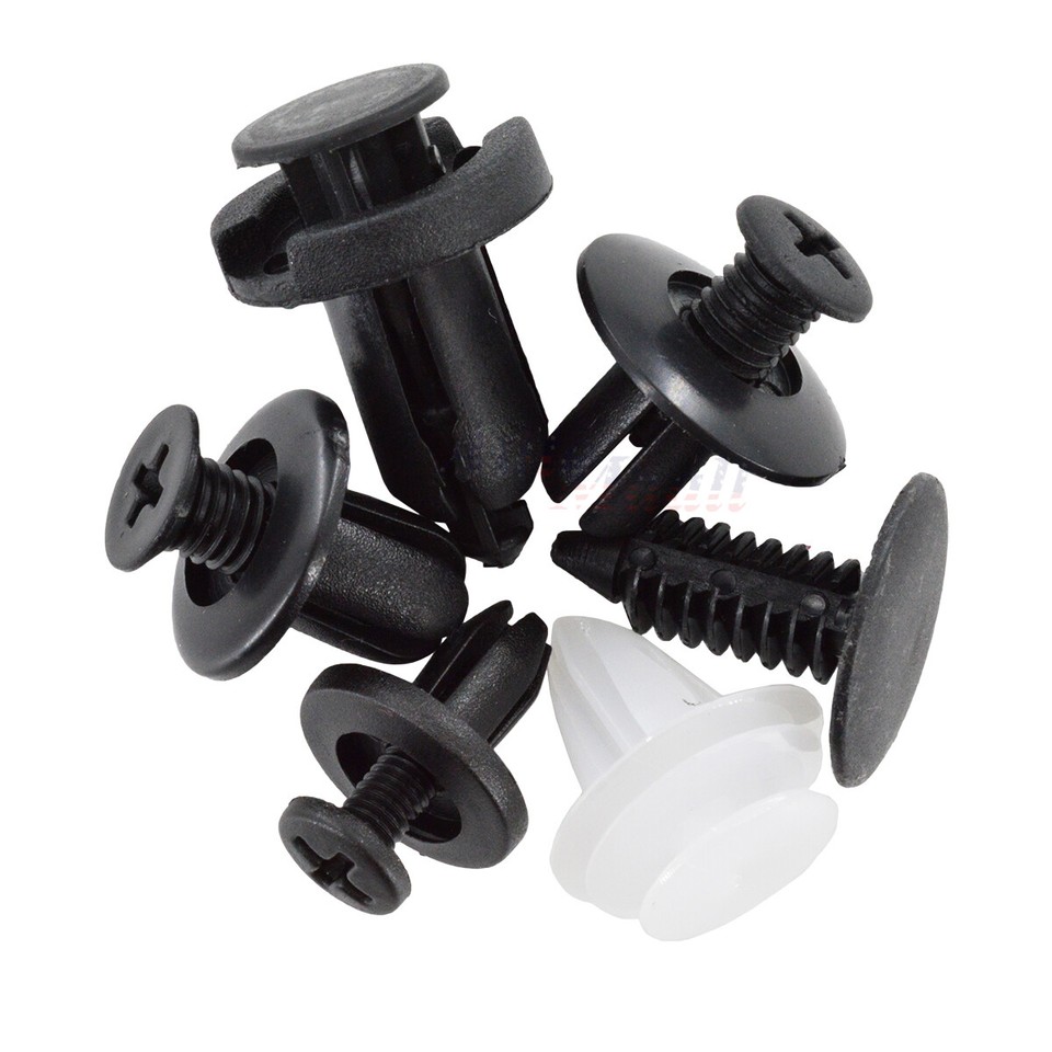 100pcs Front Bumper Fender Moulding Grille Clips Fastener Screw Pin ...