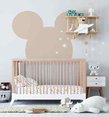 Mickey Mouse Headboard Wall Decal Arch Sticker Mouse Ears Nursery Decor ...