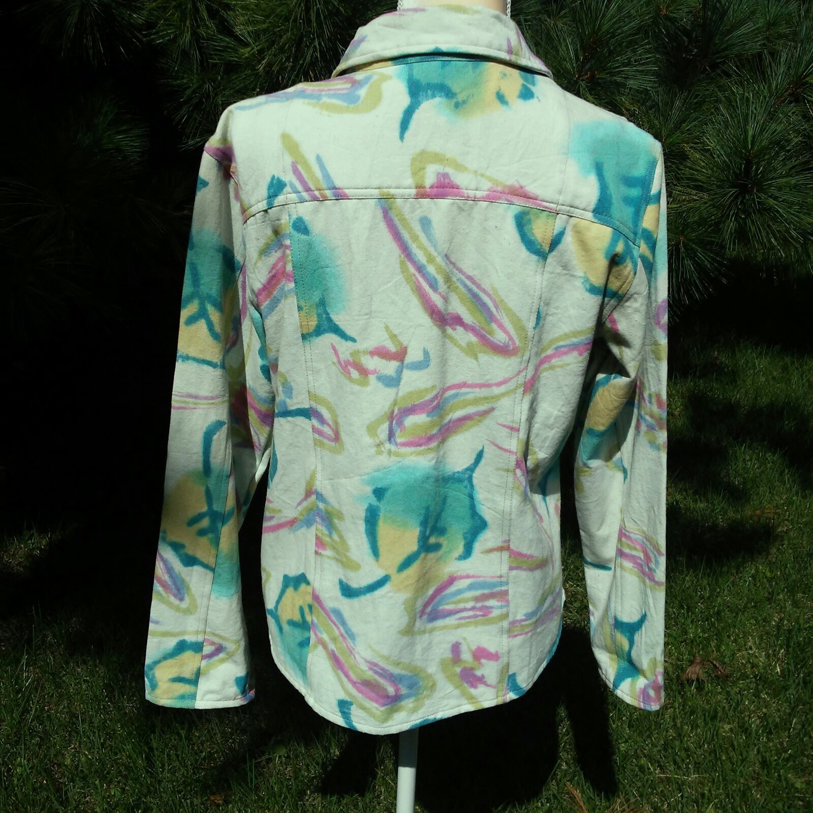 WINTER SUN Watercolor Womens Medium Jean Jacket | eBay