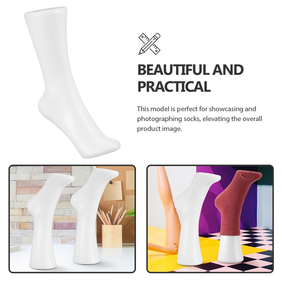 2 Pieces Thickened Leg Mold Female Foot Mannequin Display Fake Feet ...