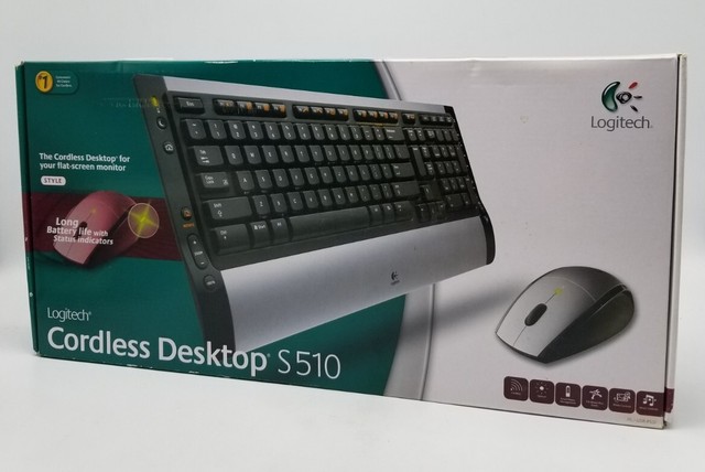 Logitech Cordless S510 Wireless Keyboard Mouse and Receiver for sale ...
