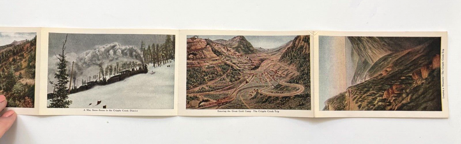 Beautiful Little Vintage Pull-Out Travel Pamphlet "The Cripple Creek ...