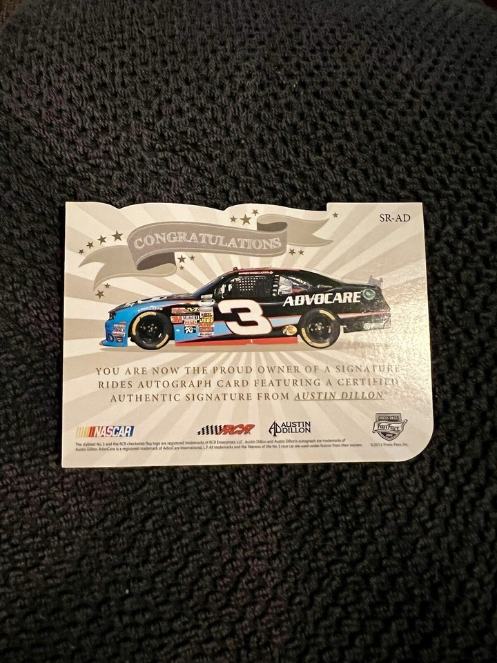2013 Press Pass FanFare Signature Rides AUSTIN DILLON (SP) Autograph ...