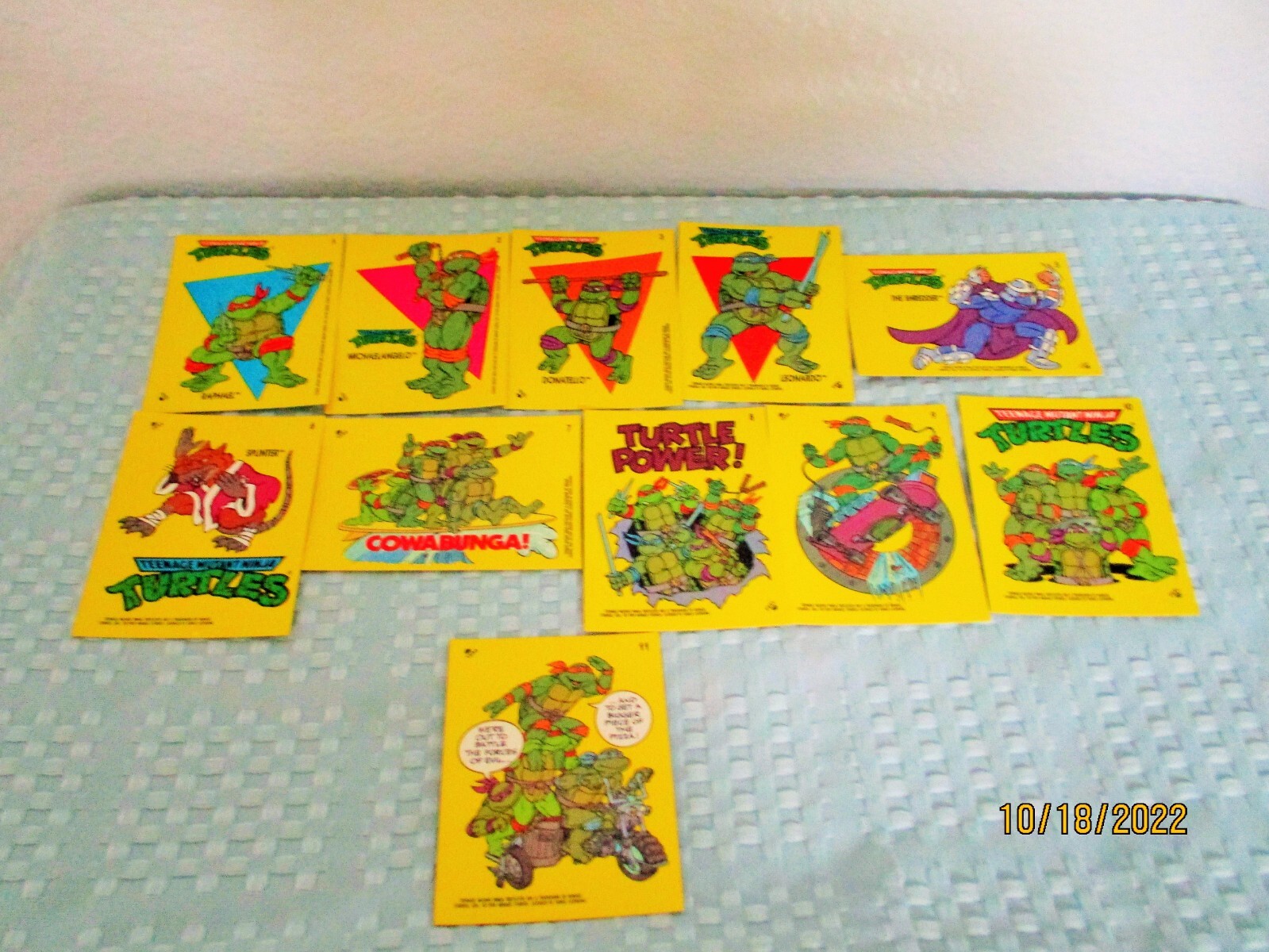 1989 Topps Teenage Mutant Ninja Turtles Stickers Cards Complete SET OF ...