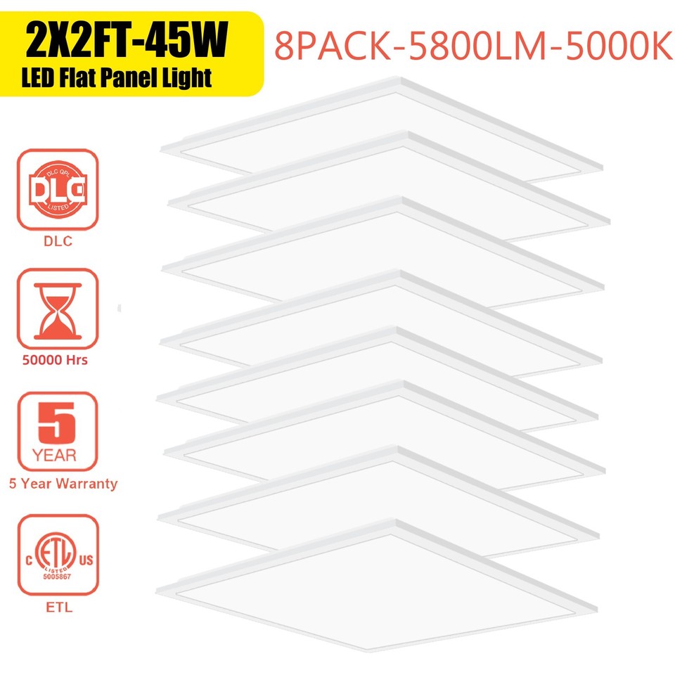 45W 2x2 Led Flat Panel Lights Drop Ceiling Lay in Fixture for Office ...