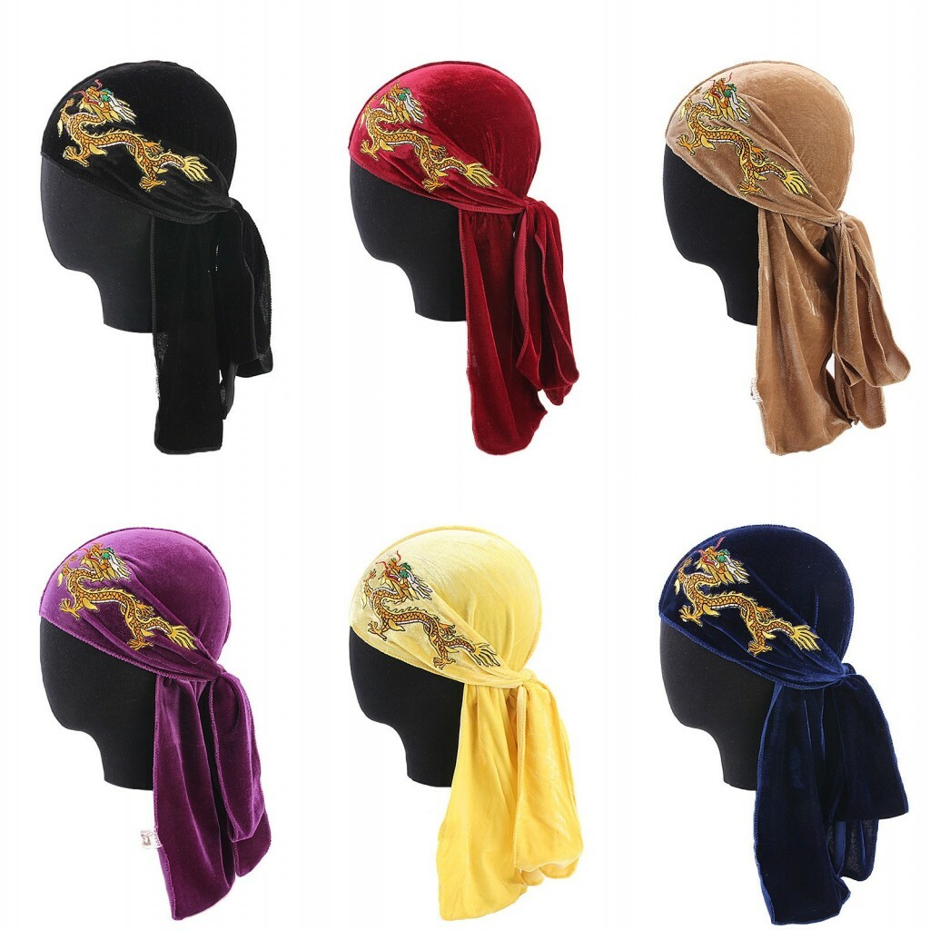Durag Silky Long Tail Muslim Arab Hijab Headwear Miter Turban Hat Cap ...