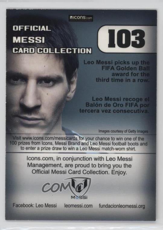 2013 Icons Official Messi Card Collection Limited European Lionel Messi ...