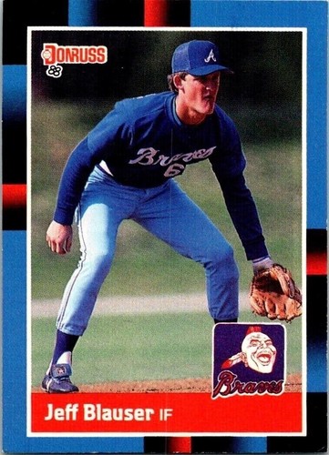 Jeffrey Michael Blauser Atlanta Braves 513 Donruss 1987 Baseball Card ...