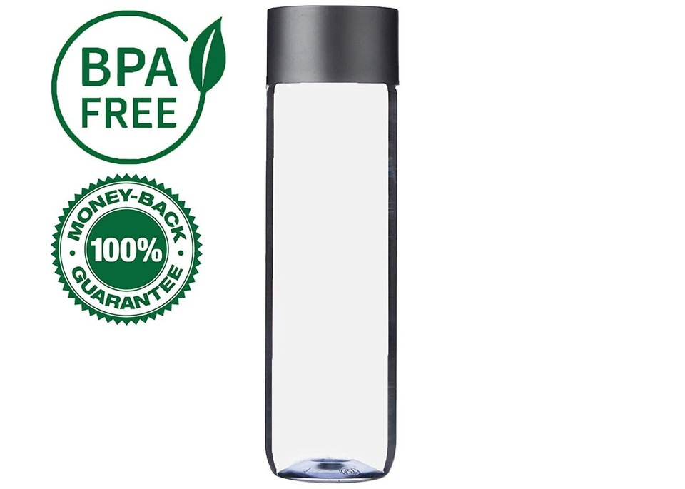 6-Pack Bulk Empty Plastic Juice Or Water Bottles with Caps Reusable ...