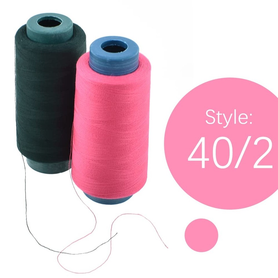 12 Color Sewing Machine Thread 40S/2 2500 Yard Per Overlock Cone ...