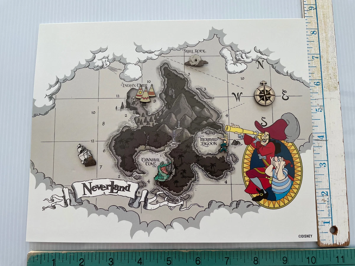 Peter Pan Neverland Map Poster