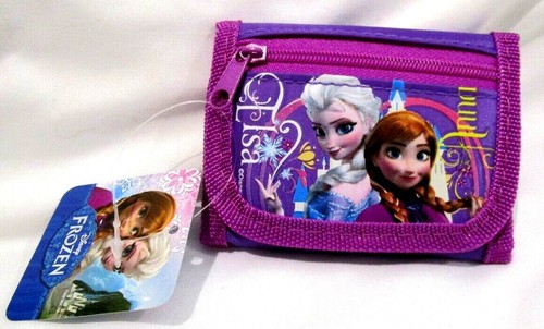 Disney Frozen Elsa&Anna 4" Purple Wallet multiple compartments&easy ...