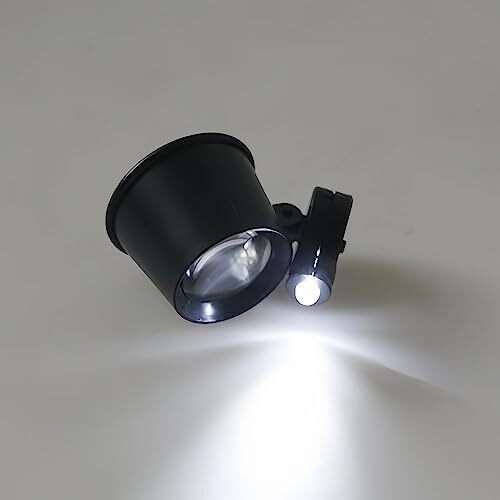 10X Eye Loupe with LED Light, Magnifying Eye Loop Stand LED Illuminated ...