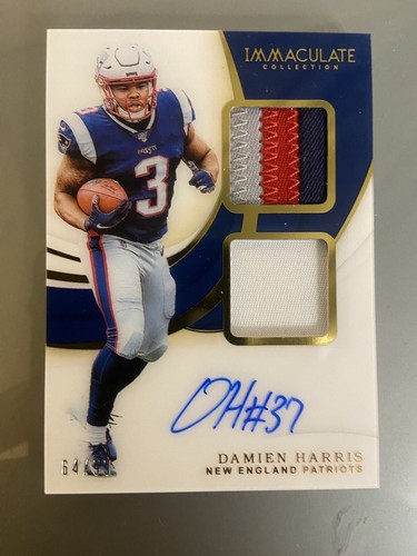 2019 Immaculate Signature Patches Damien Harris Rookie Jersey Patch ...
