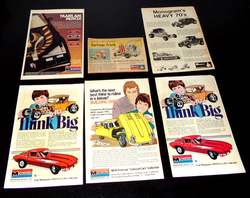 Monogram Model Ads Collosal Cars Collection Trans Am 65 Corvette Jaguar ...