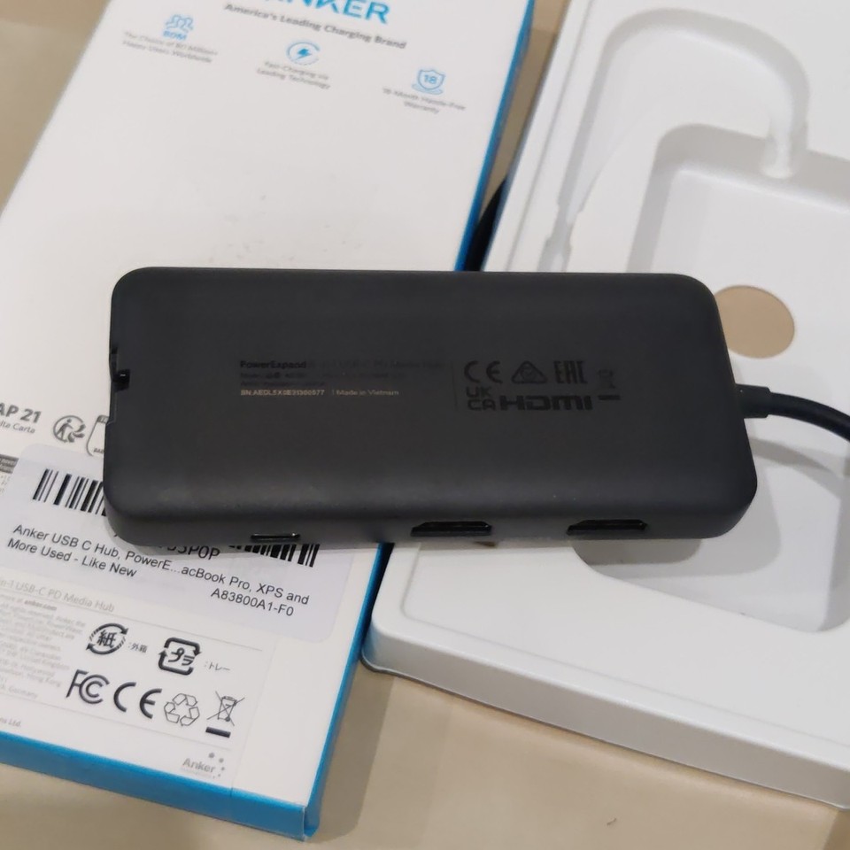 Anker Laptop Docking Station 8-in-1 USB-C Media Hub 4K Dual HDMI Monitor 100W PD | eBay