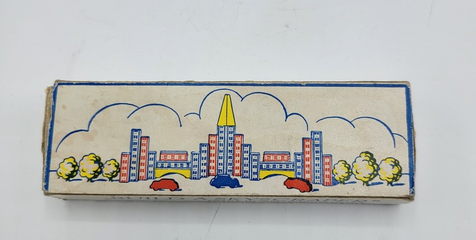 Miniature Build A Skyscraper Boxed Wood Set Western Germany Toy Vintage ...