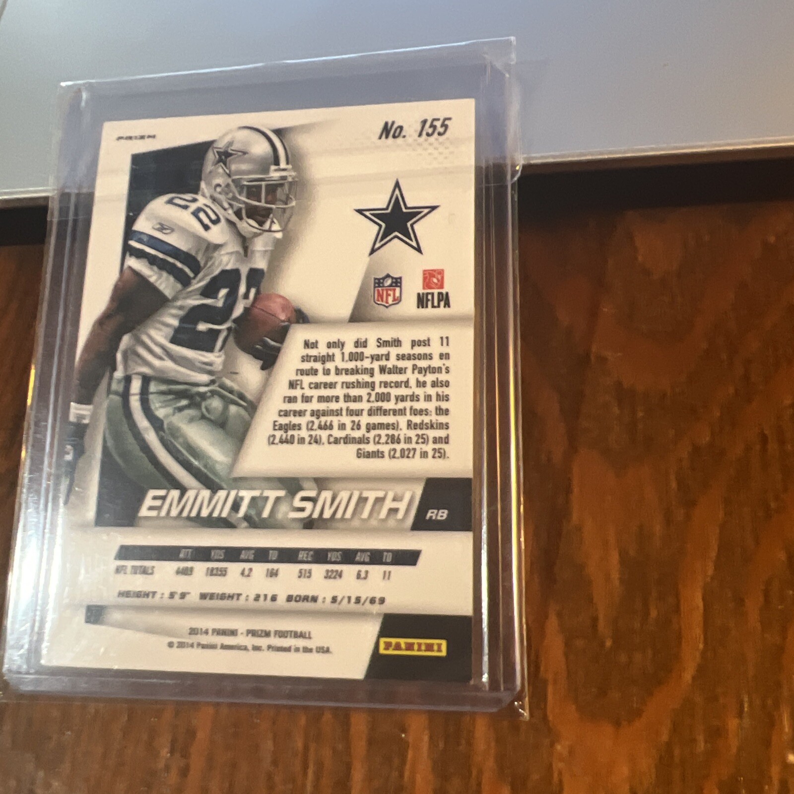 2014+Panini+Prizm+-+Red%2C+White%2C+%26+Blue+Prizms+%23155+Emmitt+Smith ...