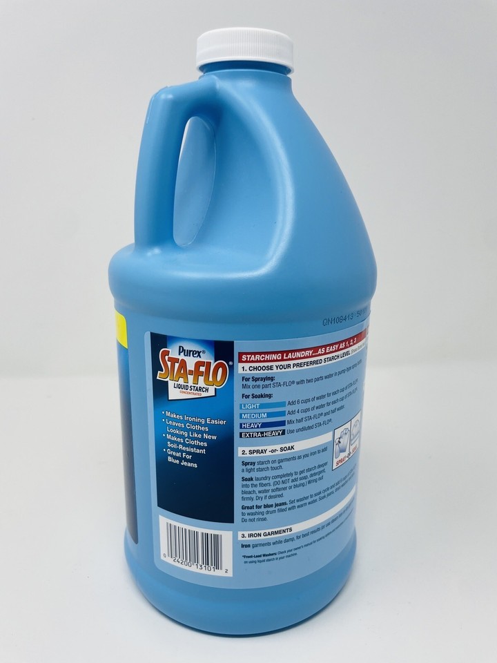 Purex Sta-Flo Liquid Laundry Starch Concentrated 64oz Staflo Stay Flow ...