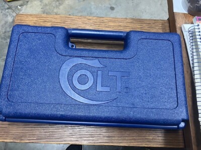 Colt Hard Plastic Blue Pistol Case w/foam 15" wide OEM - will fit a ...