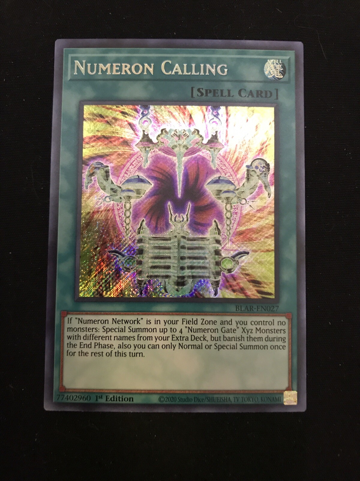 Yugioh Numeron Calling Secret Rare BLAR-EN027 1st Ed M/NM In Hand | eBay