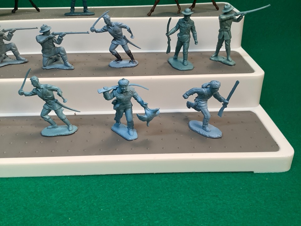 VTG MARX FORT APACHE PLAYSET PIONEER FORT DEFENDERS W/TWO HORSES 54MM ...