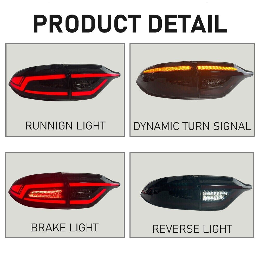Smoked Lens Fits Toyota Corolla Sedan 2020-2024 Tail Lights w/ Trunk ...