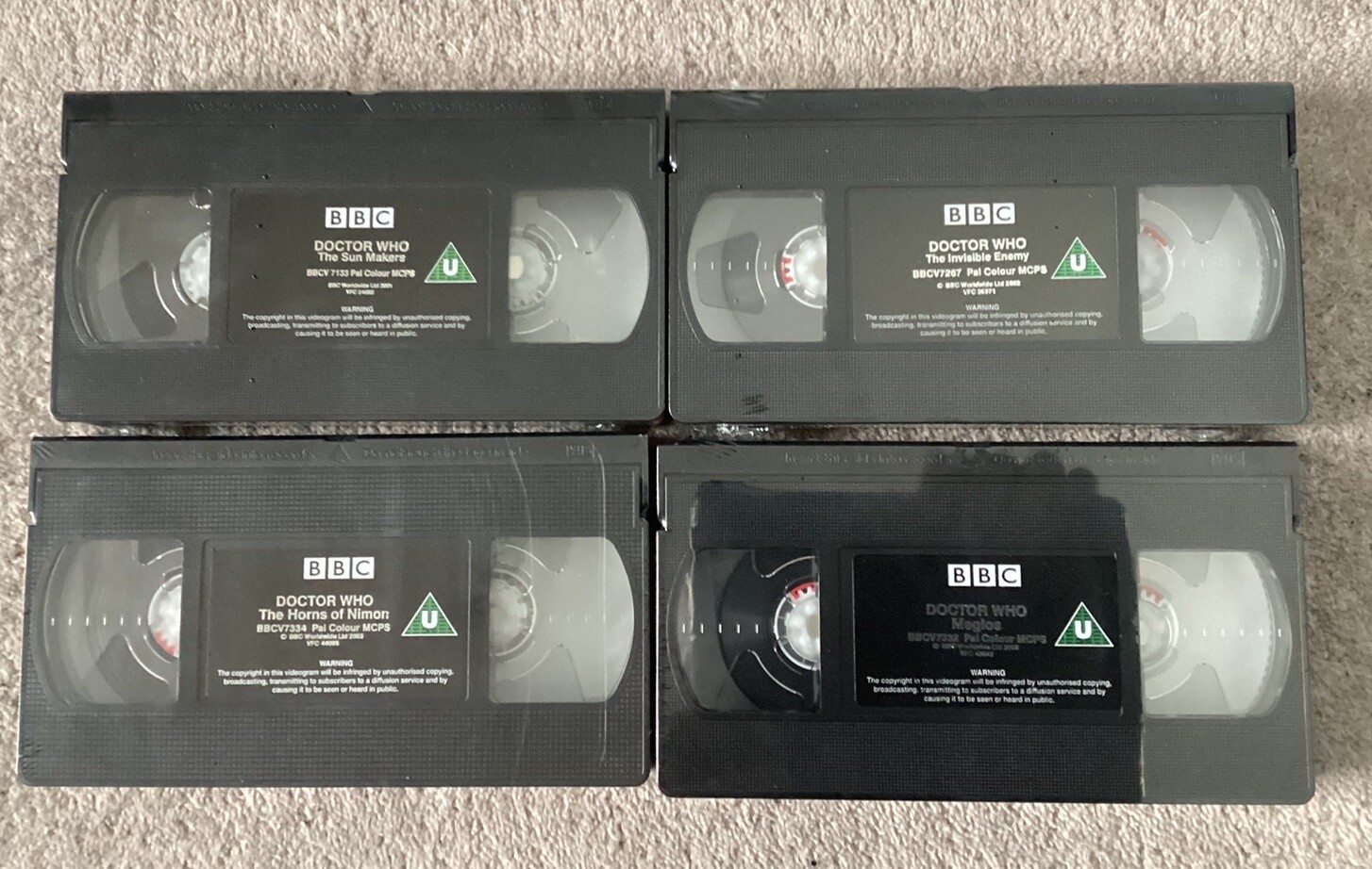 Sealed Doctor Who Video Cassettes (Tom Baker - Fourth Doctor, K9). [No ...