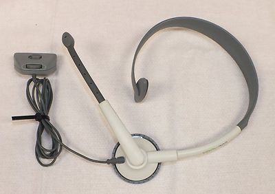 Genuine Microsoft XBOX 360 Communicator White/Gray Headband Headsets ...