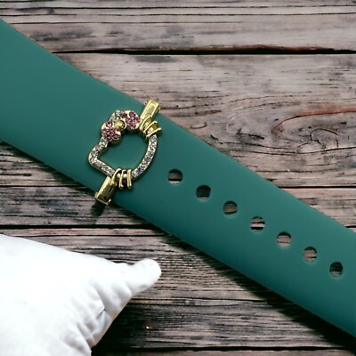 Smart Watch Band Designer Band Charms Kitty Gold Color Cat | eBay