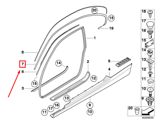 BMW 51768036661 Genuine OEM Factory Original Drip Molding for sale ...