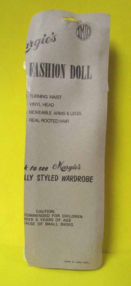 Vintage New Blonde Margie Doll 11" Painted Eyes Original Clothing Hong ...