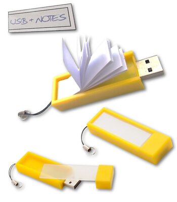 USB Stick 4GB Speicherstick USB-Notes 2 in 1 + Notizenfach | eBay.de