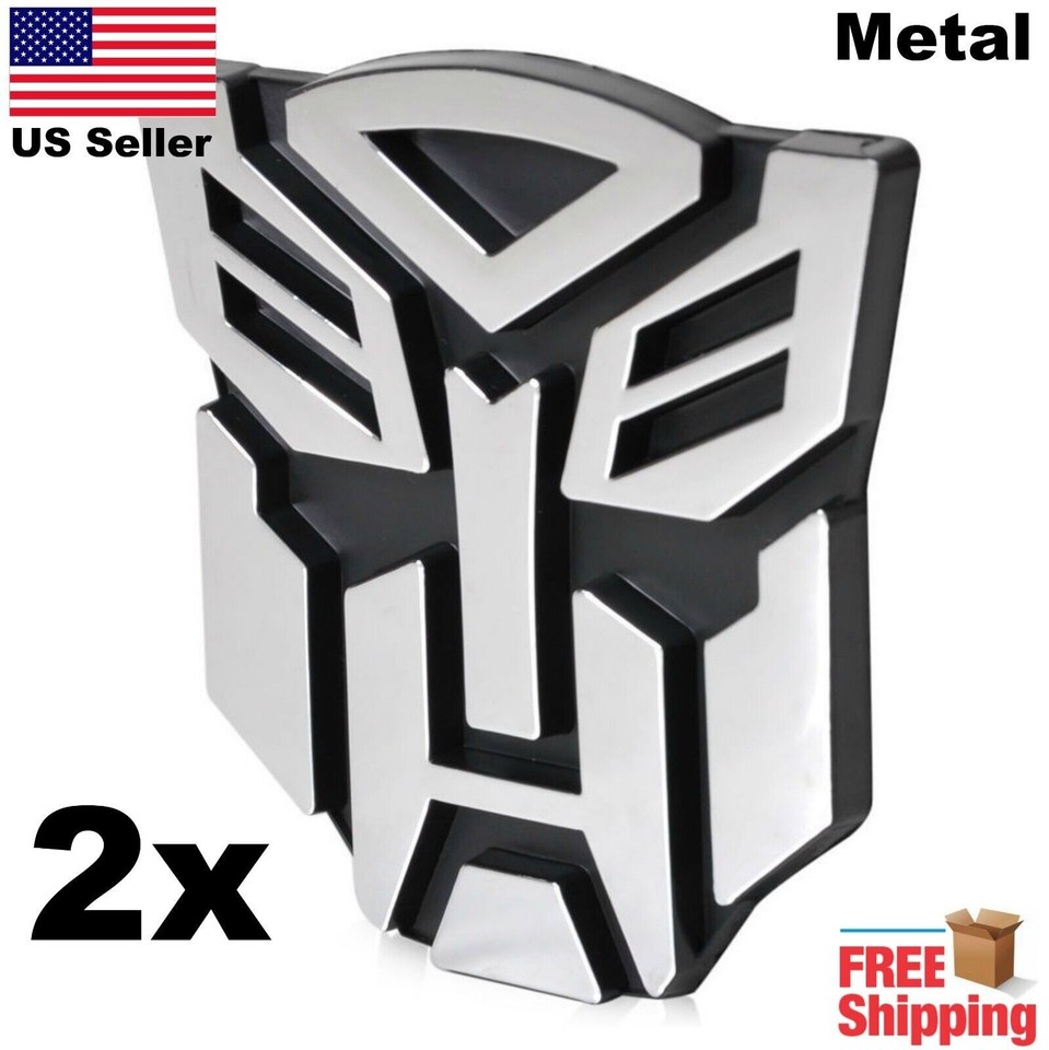 2 PCS in Set Transformers Emblem - 3" Tall for Car Autobot Sticker Pair ...