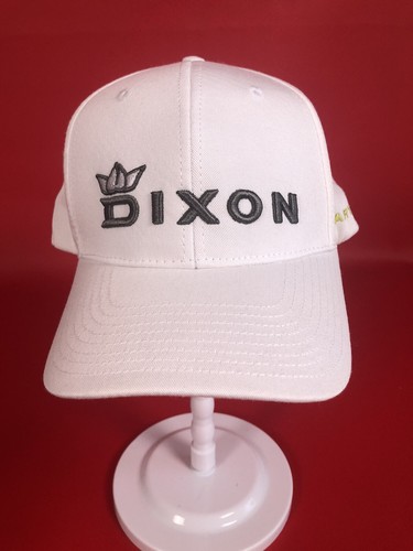 DIXON GOLF Embroidered Logo Mens Ball Cap Hat 100% Bamboo Stretch White ...