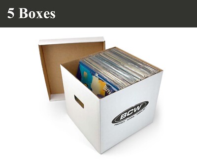 5 BCW Cardboard Record Storage Archive Box For 33 RPM 12" Vinyl LP ...