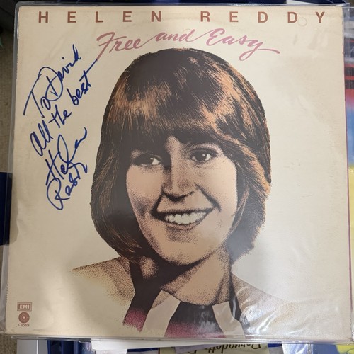 Hand Signed (Dedicated) Album 12” Vinyl LP Helen Reddy Free And Easy | eBay