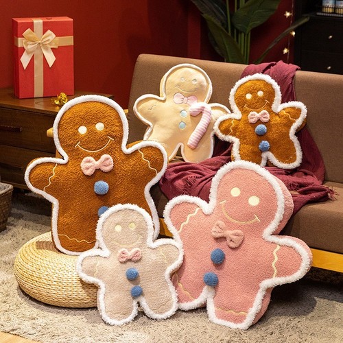 Gingerbread Man Plush Toy With Super Soft Short Plush For Christmas ...