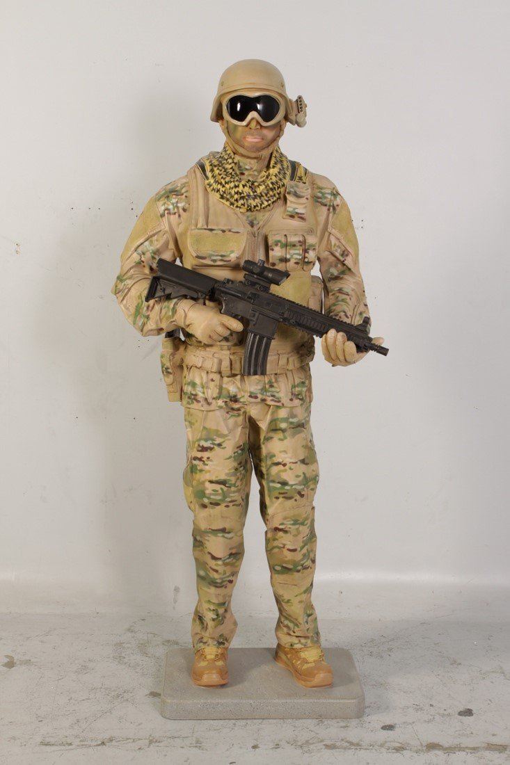 Tactical Soldier Life Size Resin Statue Military Army Service Display ...