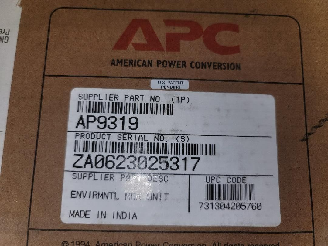 NEW APC AP9319 Environmental Monitoring Unit | eBay
